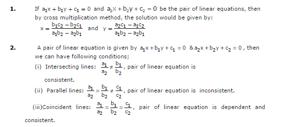 CBSE Class 10 Mathematics Pair Of Linear Equations In Two Variables
